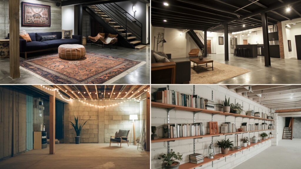 12 Creative Unfinished Basement Ideas - Enthralling Gumption