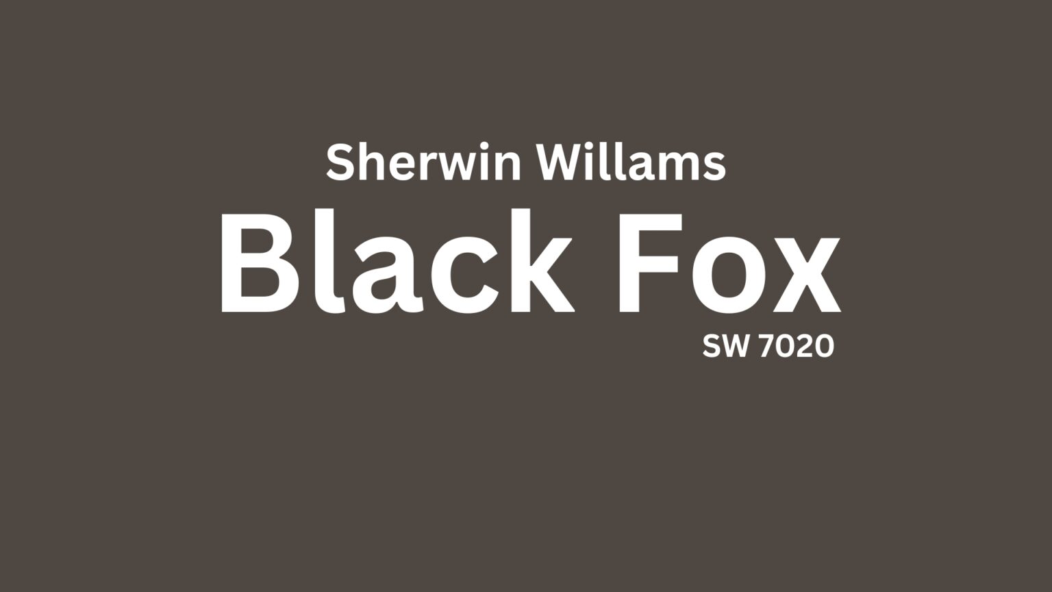 Sherwin Williams Black Fox(SW 7020): Complete Review - Enthralling Gumption