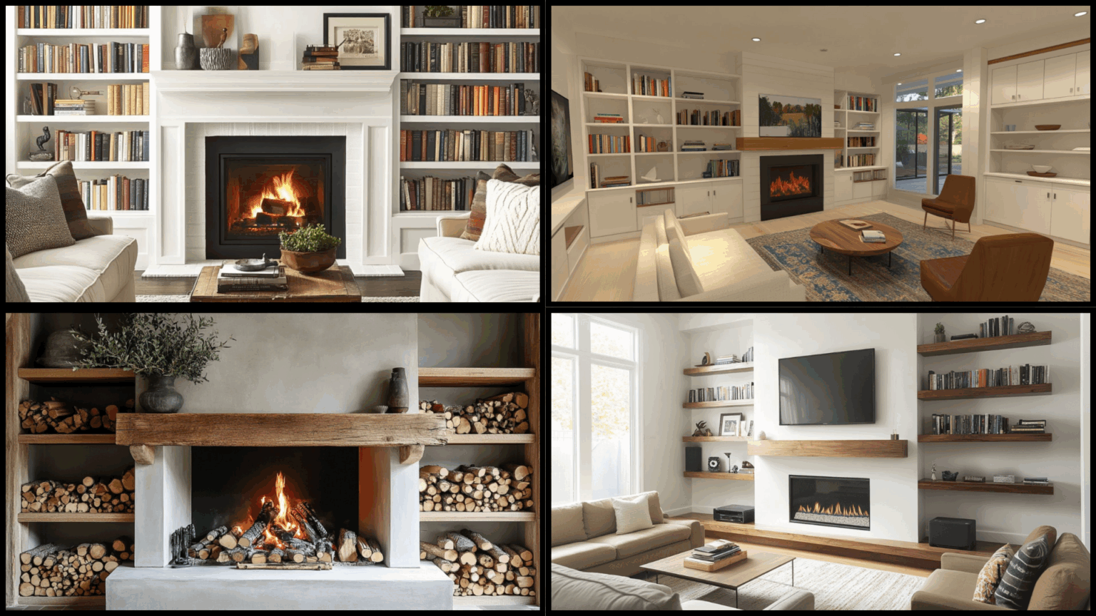 10 Modern Built-In Fireplace Ideas to Upgrade Any Room - Enthralling ...