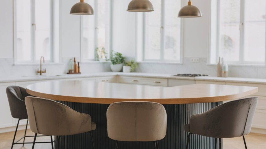 13 Curved Kitchen Island Design You Should Try - Enthralling Gumption