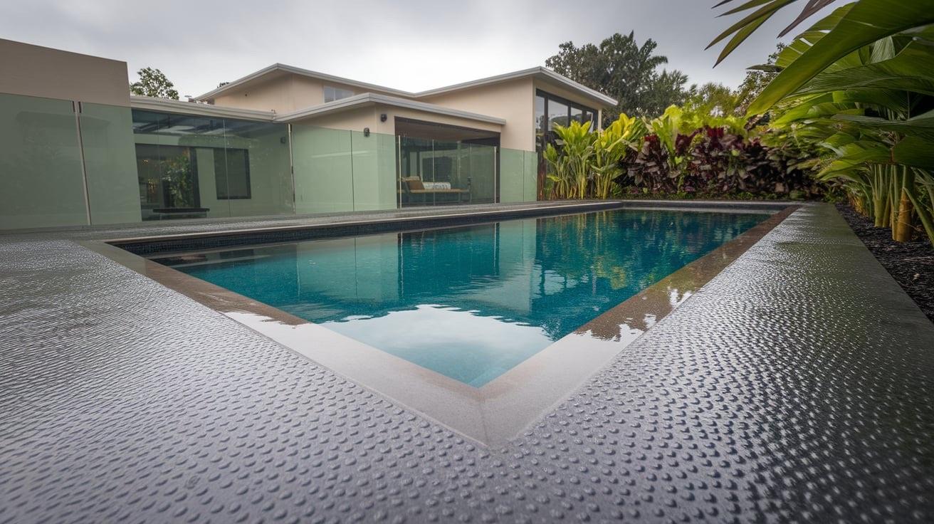 22 Modern Stamped Concrete Pool Deck Ideas You'll Love - Enthralling ...