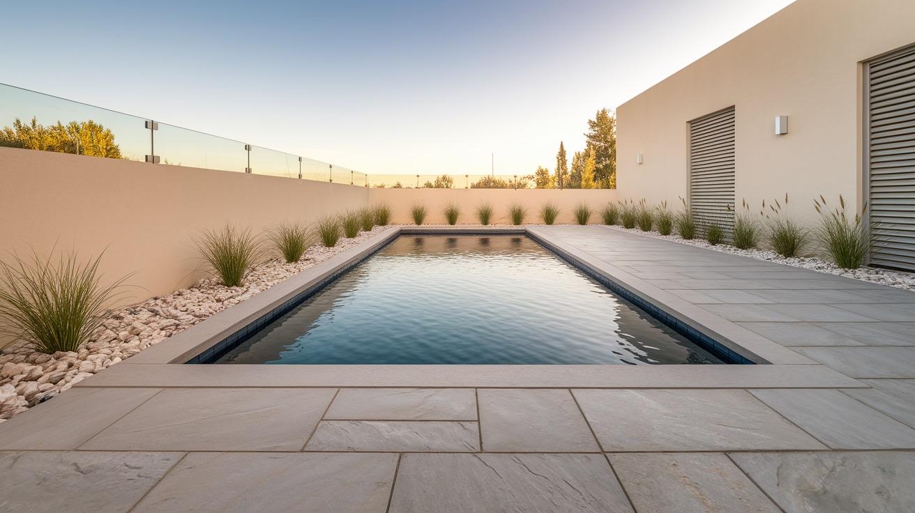 22 Modern Stamped Concrete Pool Deck Ideas You'll Love - Enthralling ...