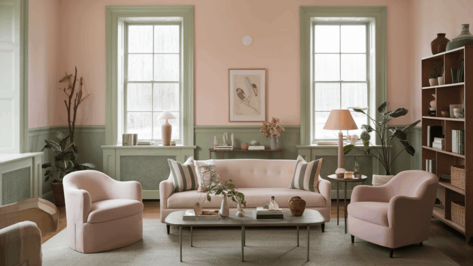 31 Pink and Green Living Room Paint Ideas to Try Now - Enthralling Gumption