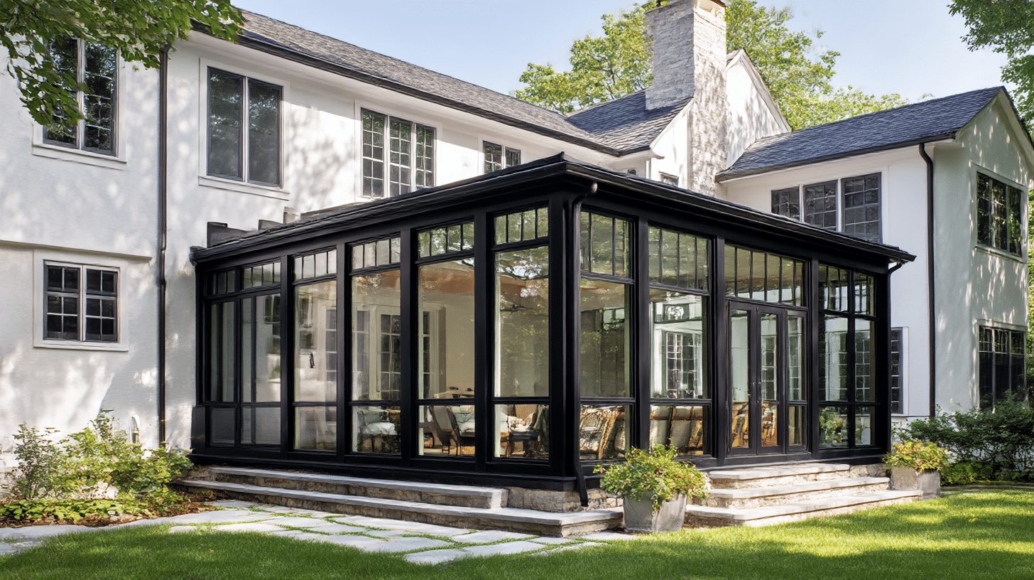 25 Stylish White Houses with Black Windows Design Ideas - Enthralling Gumption