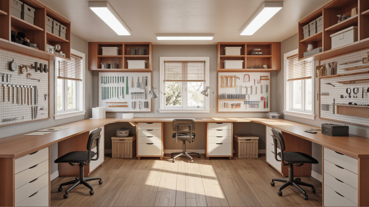 20 Craft Room Ideas With Practical Design Layouts - Enthralling Gumption